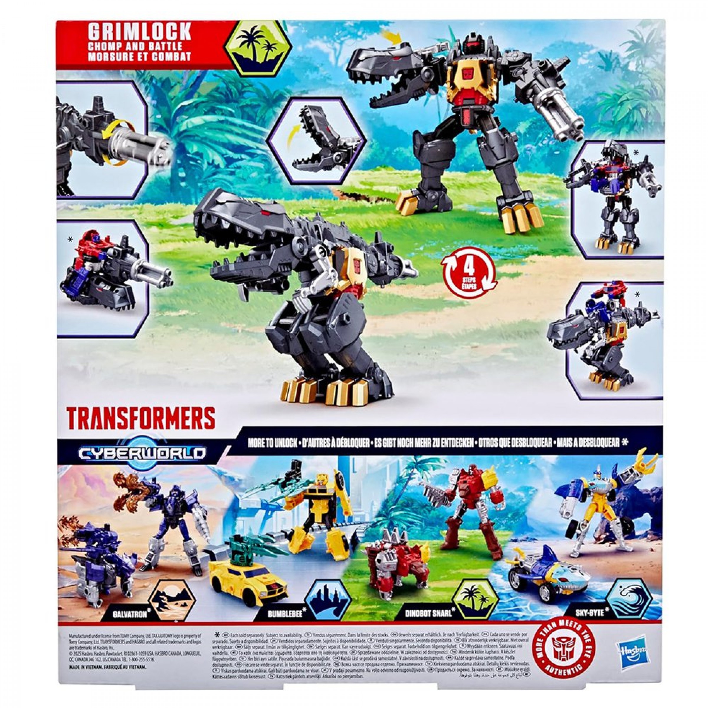 Hasbro-HASBRO TRANSFORMERS CYBERWORLD GRIMLOCK CHOMP & BATTLE G0748 ...
