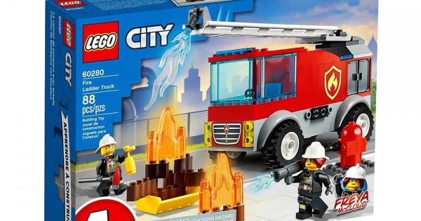 Lego-LEGO FIRE LADDER TRUCK 60280(60280) | lampridis.gr