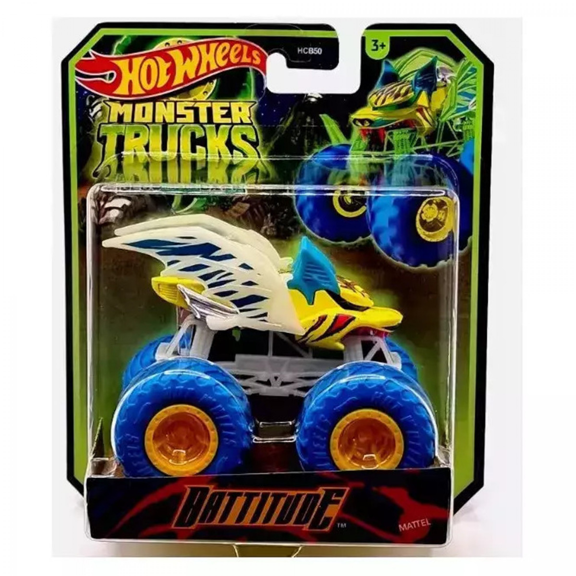 Mattel-MATTEL HOT WHEELS MONSTER TRUCKS GLOW IN THE DARK - BATTITUDE ...