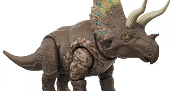 Mattel-MATTEL JURASSIC WORLD GIGANTIC THRASHERS EOTRICERATOPS JGB92 ...