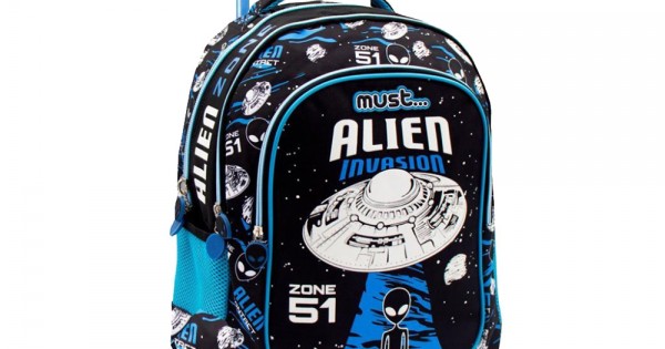 Must-MUST ΤΣΑΝΤΑ ΤΡΟΛΕΪ GLOW IN THE DARK -ALIEN INVASION 584733(584733 ...