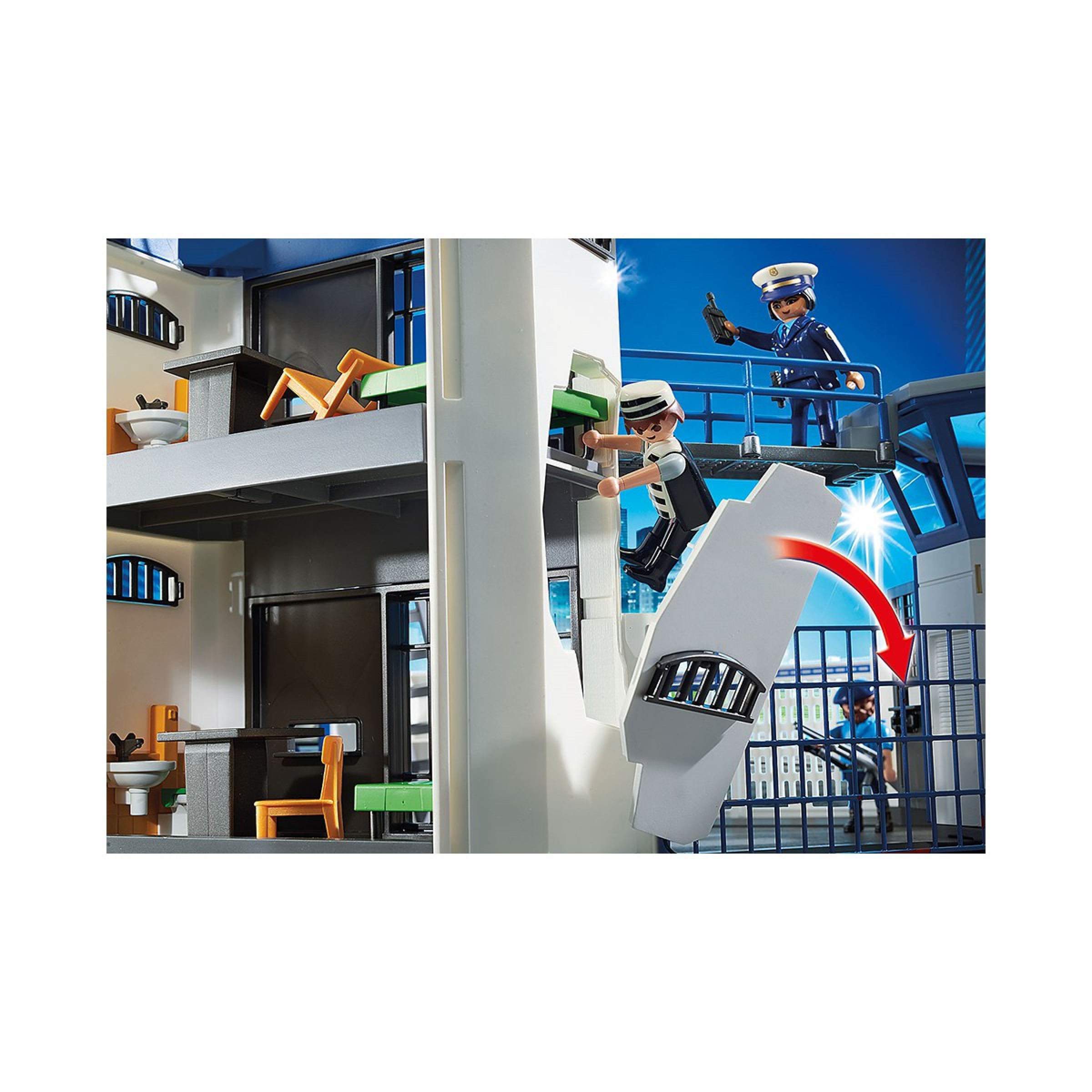 Playmobil-PLAYMOBIL ΑΡΧΗΓΕΙΟ ΑΣΤΥΝΟΜΙΑΣ ΚΑΙ ΦΥΛΑΚΗ ΑΣΦΑΛΕΙΑΣ 6919(6919 ...