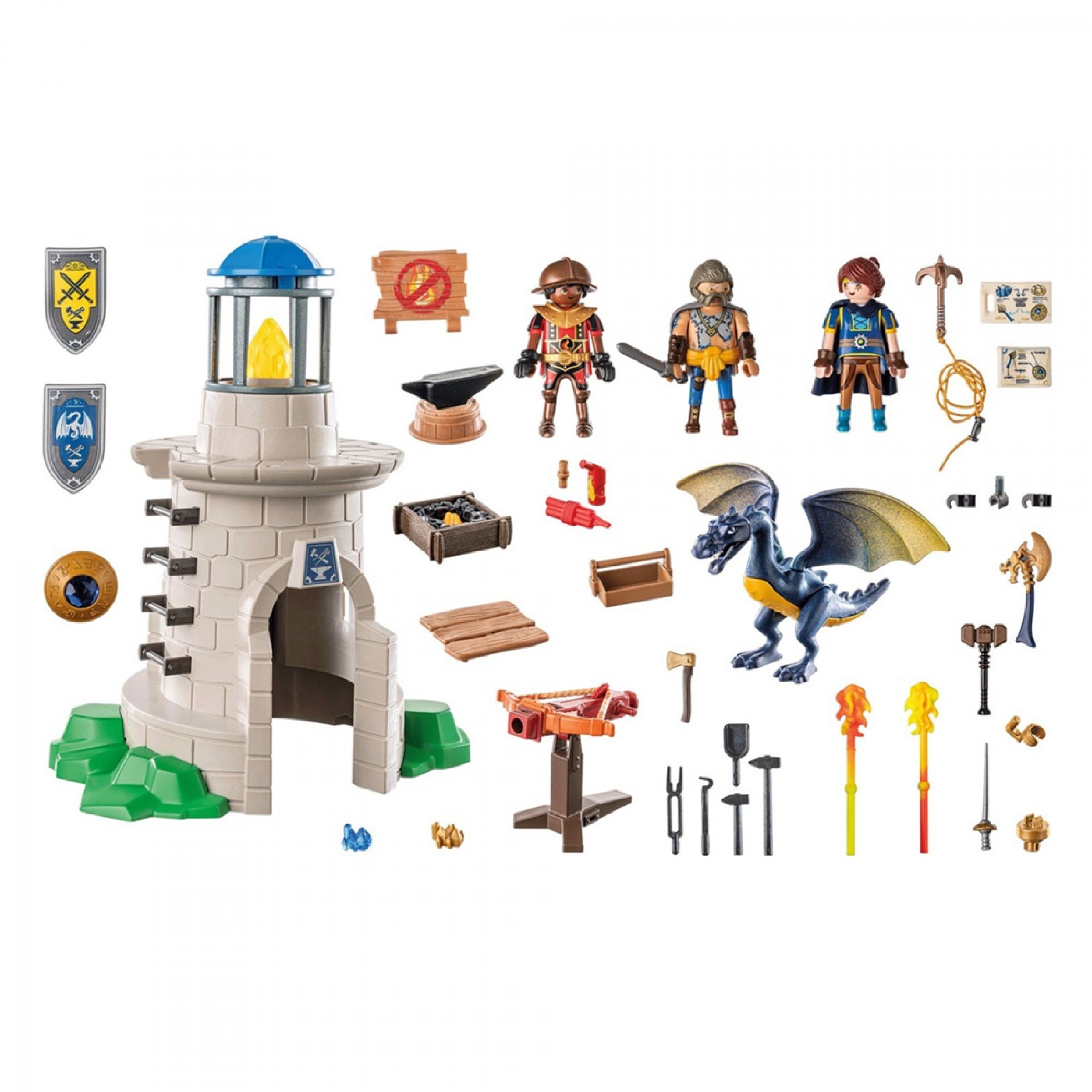 Playmobil-PLAYMOBIL ΠΥΡΓΟΣ ΙΠΠΟΤΩΝ ΜΕ ΔΡΑΚΟ ΚΑΙ ΣΙΔΗΡΟΥΡΓΟ 71483(71483 ...