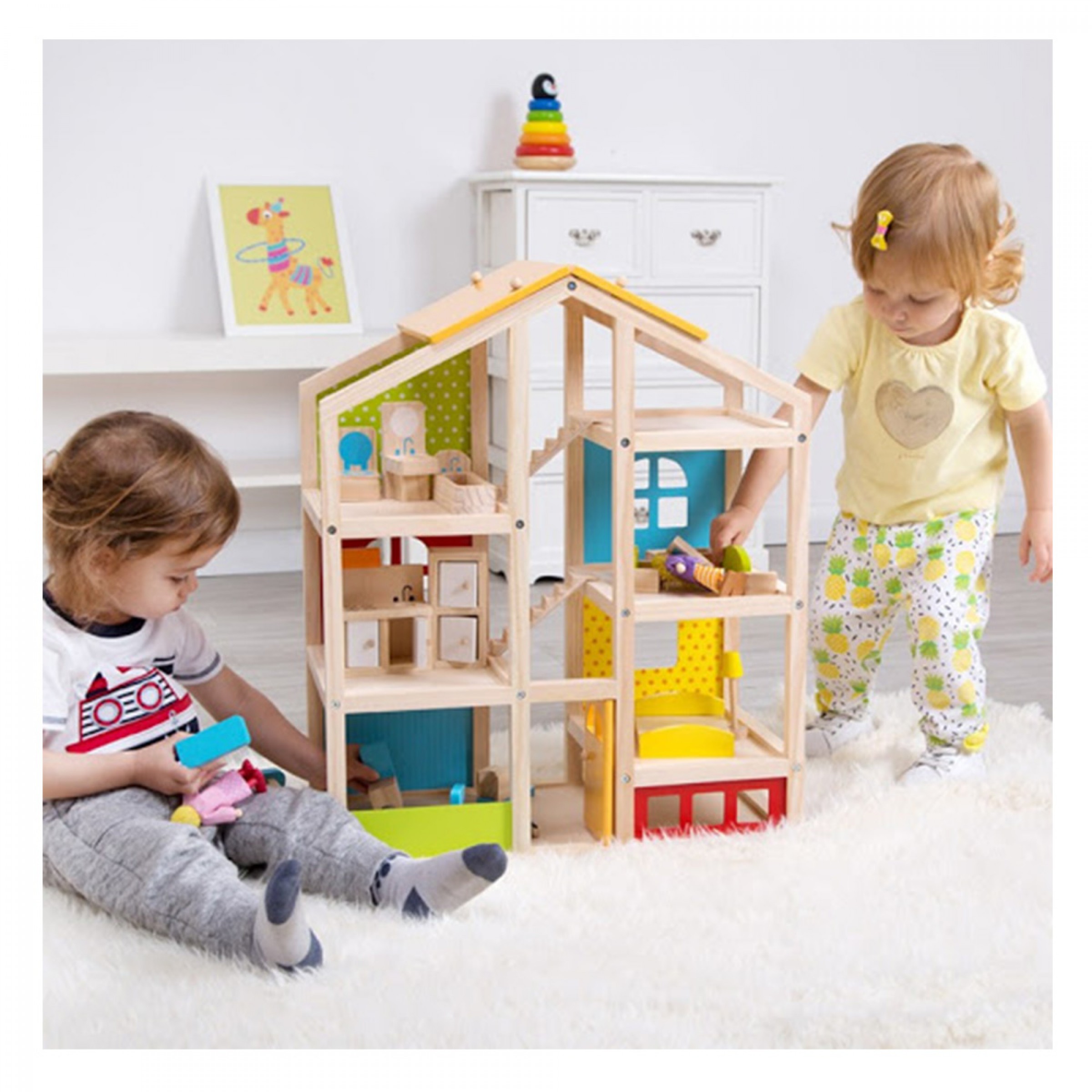 Tooky Toys-TOOKY TOYS ΞΥΛΙΝO ΚΟΥΚΛΟΣΠΙΤΟ ΜΕ ΑΞΕΣΟΥΑΡ TKB867(TKB867 ...