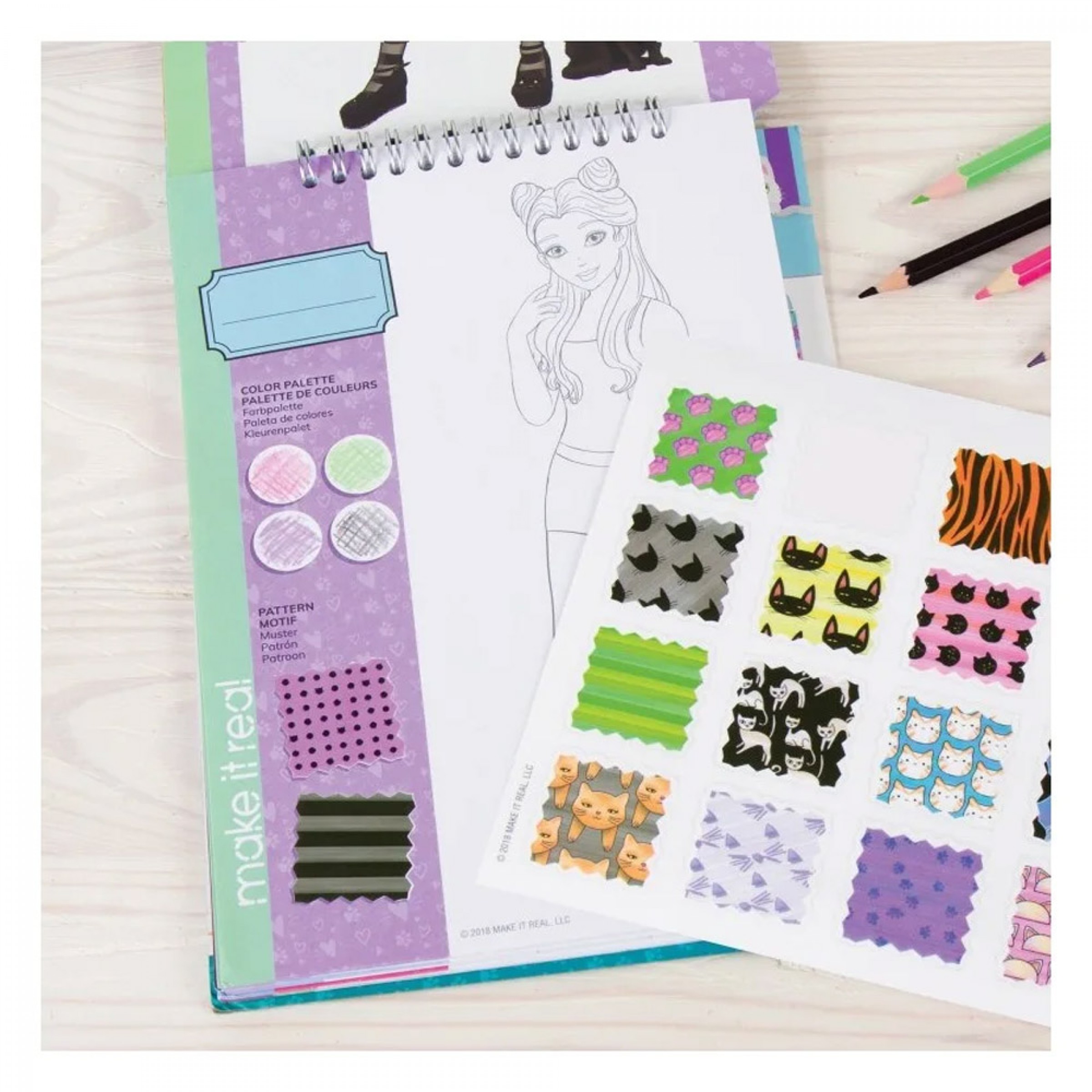 make it real-MAKE IT REAL FASHION DESIGN SKETCHBOOK PRETTY KITTY 3204 ...