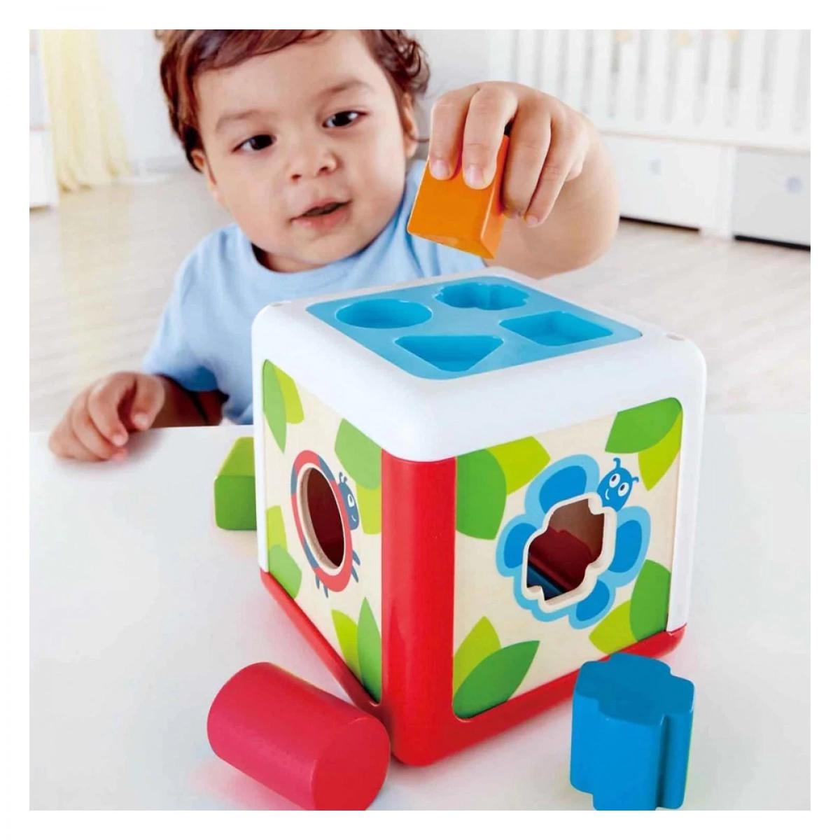 Hape-HAPE HAPE EARLY EXPLORER WOOD SHAPE SORTING BOX E0507(E0507 ...